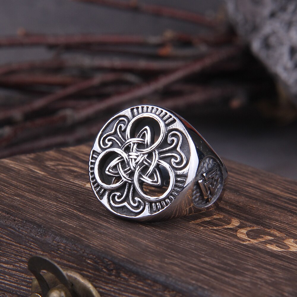 Viking Ring - Trinity Knot with Valknut – Valhalla Vikings