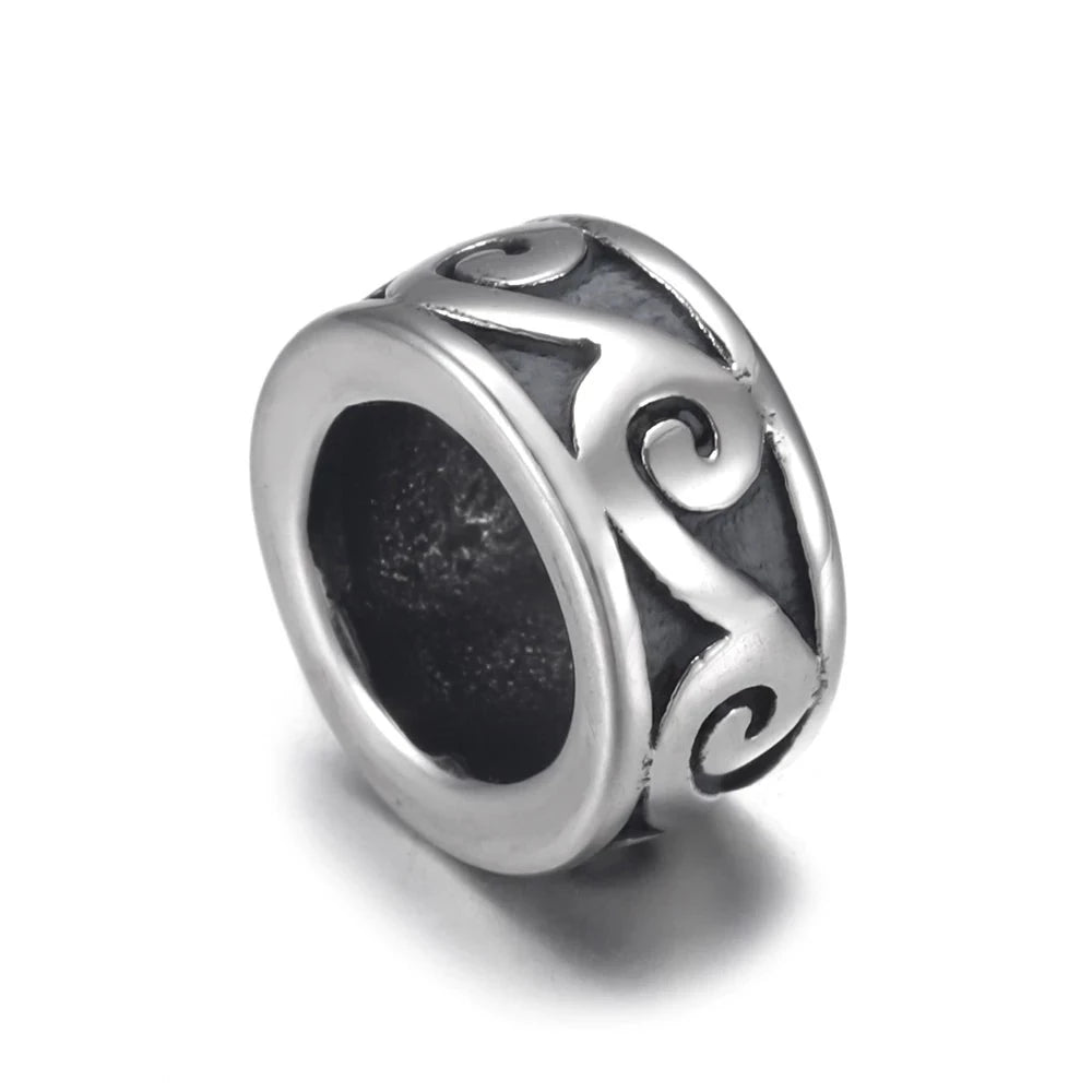 Viking Beard Bead With Njord's Wave Design – Valhalla Vikings