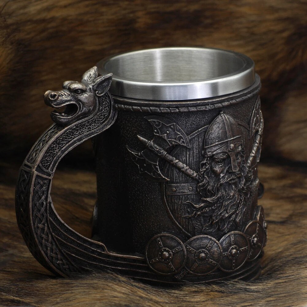 Viking Dragon Ship Drakkar Beer Mug – Valhalla Vikings
