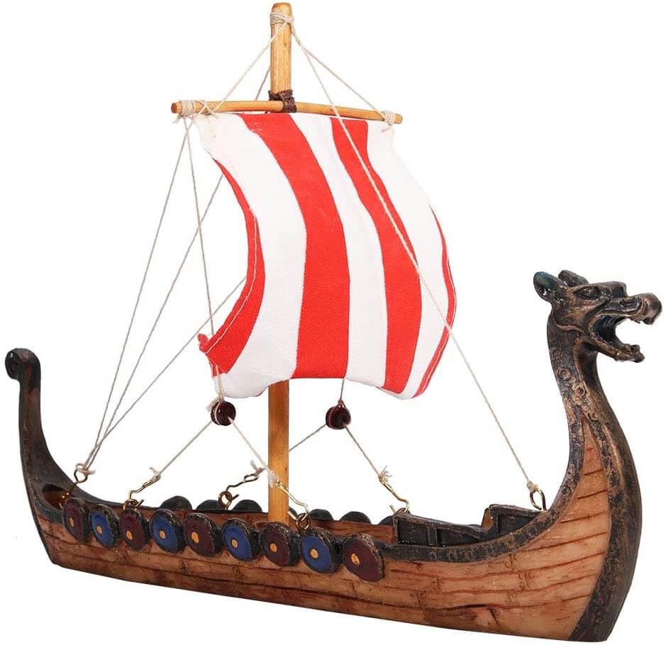 Drakkar Viking Longship Model With Mast And Sail – Valhalla Vikings