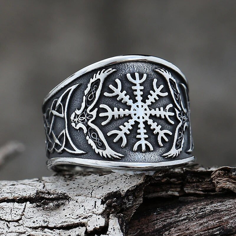 Viking Ring - Aegishjalmur Ravens – Valhalla Vikings