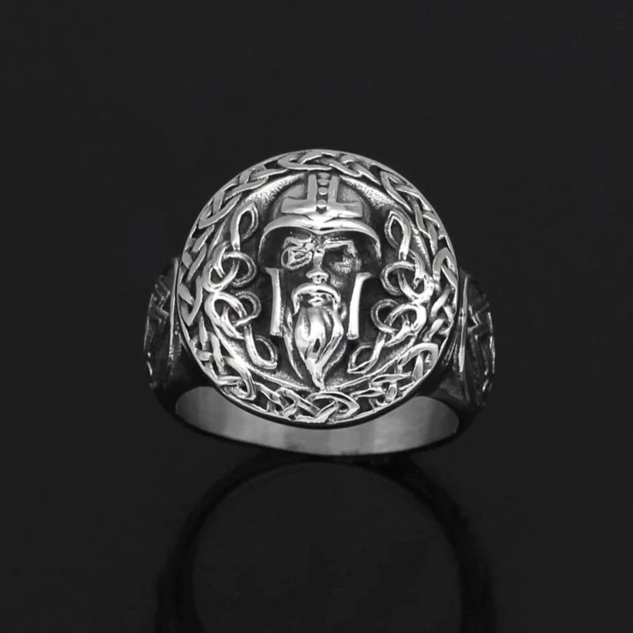 Viking Ring - Odin With Valknut Symbol – Valhalla Vikings