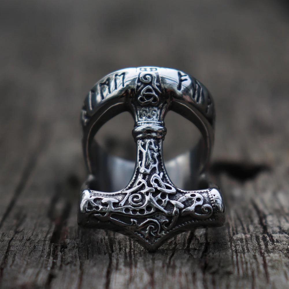 Mjolnir Rune Sterling Silber Mjolnir Und Fenrir Amulett