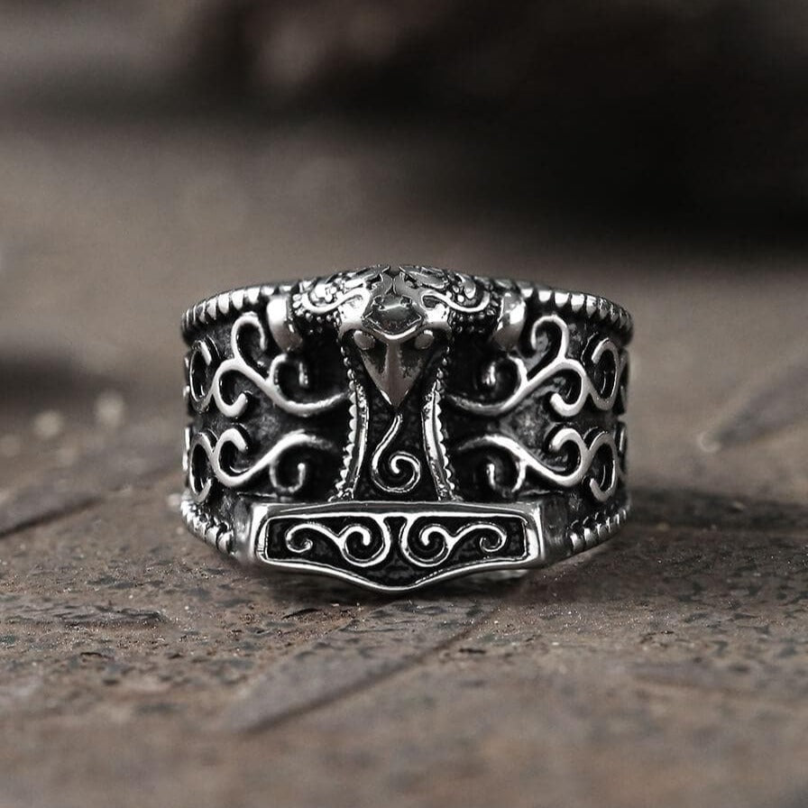 Mjolnir Rings - Valhalla Vikings