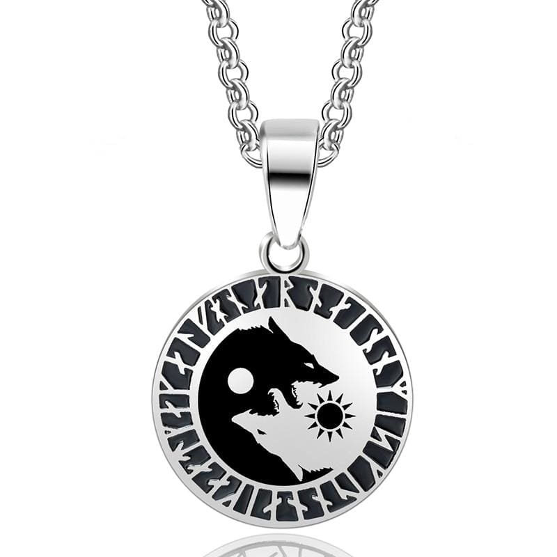 Viking Necklace - Skoll & Hati Wolves - Valhalla Vikings